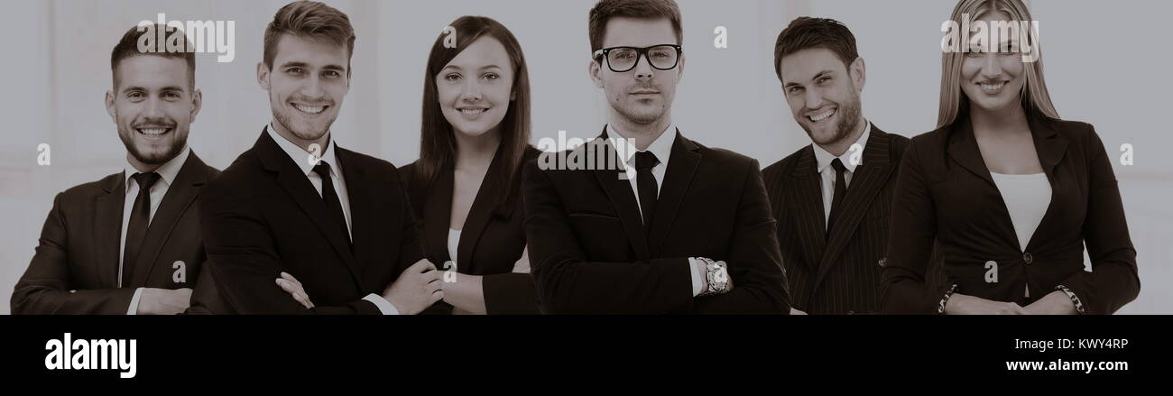 Young attractive business people - the elite business team Stock Photo ...