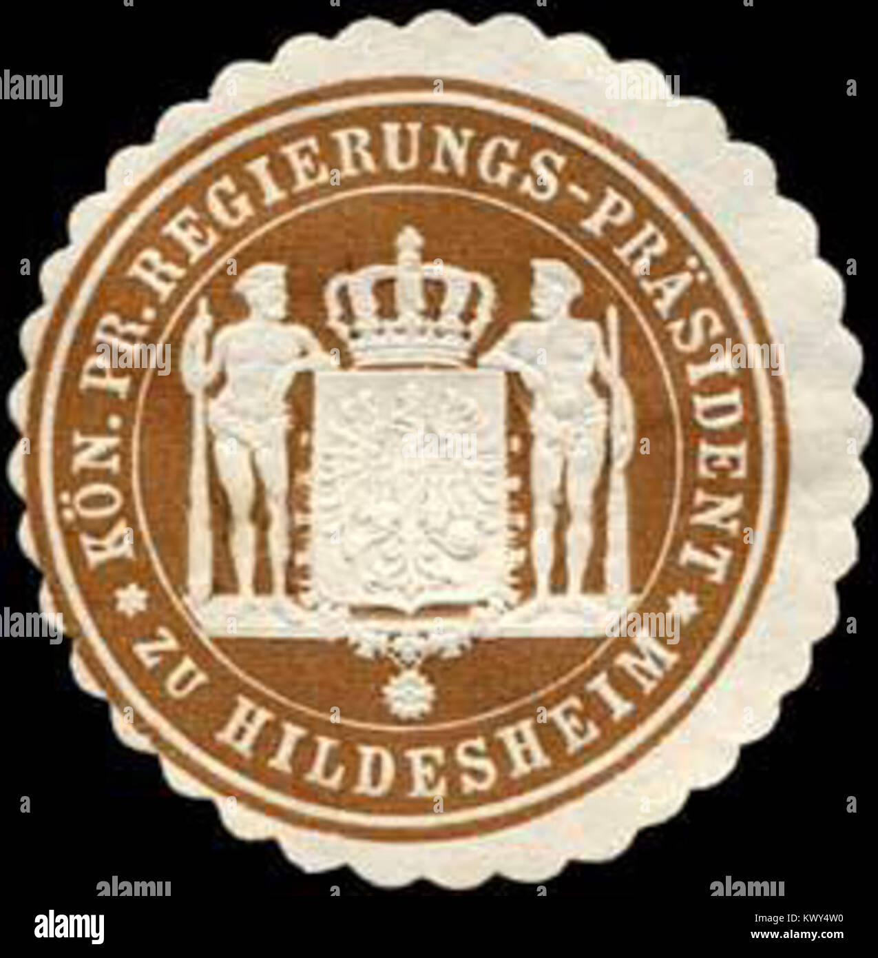 The seal of the Prussian government office of the President in ...