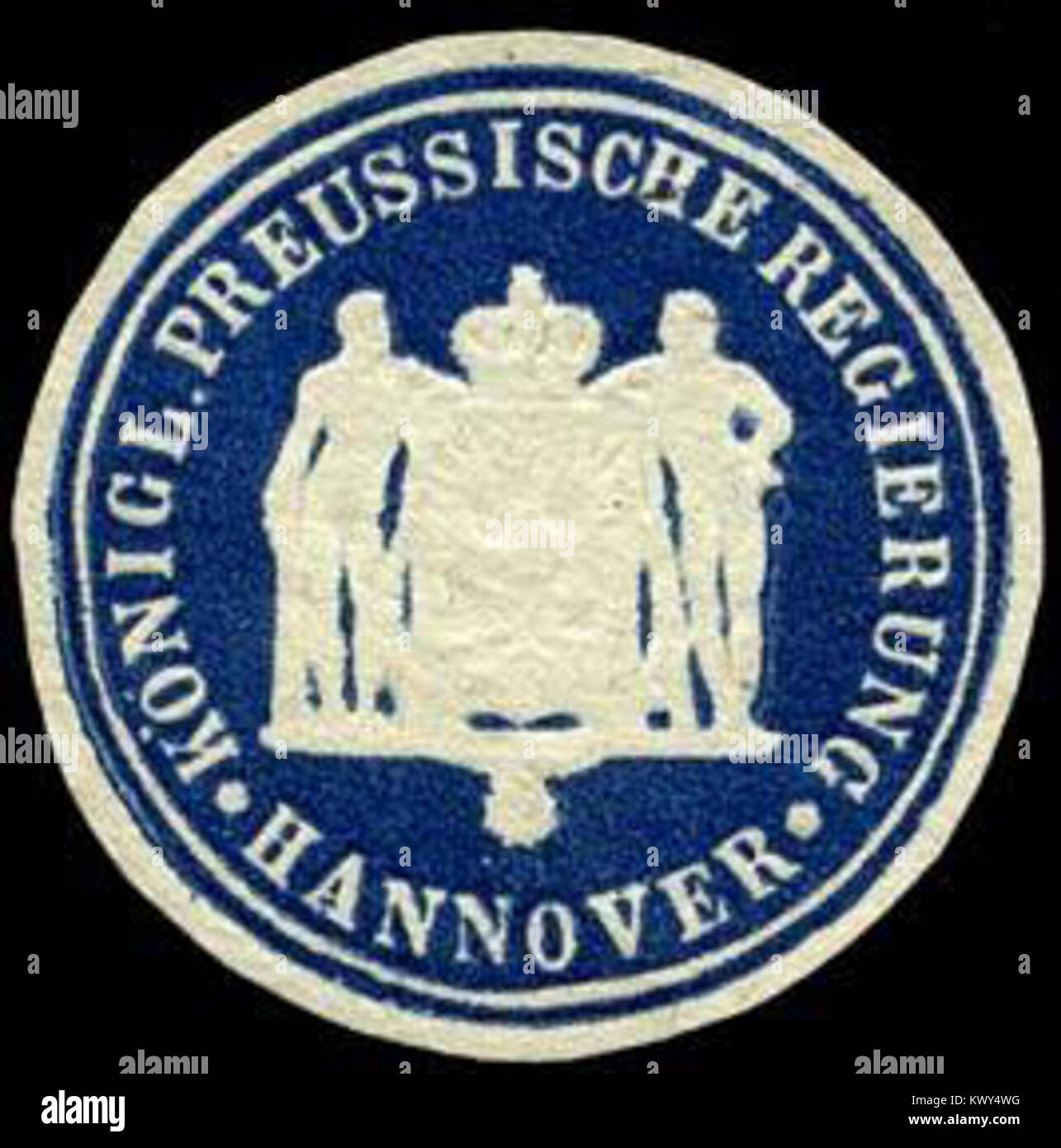 A historical postage stamp from the Prussian government, featuring the ...