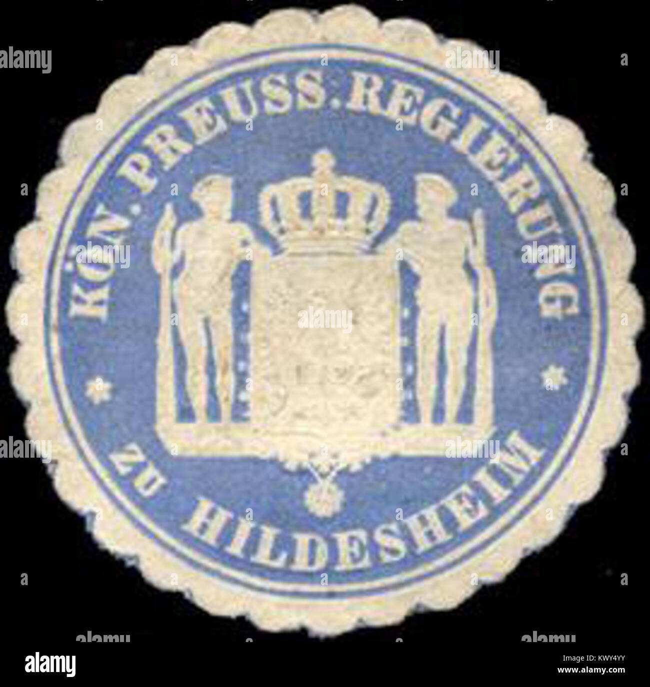 Seal of the Royal Prussian Government in Hildesheim, used on official ...