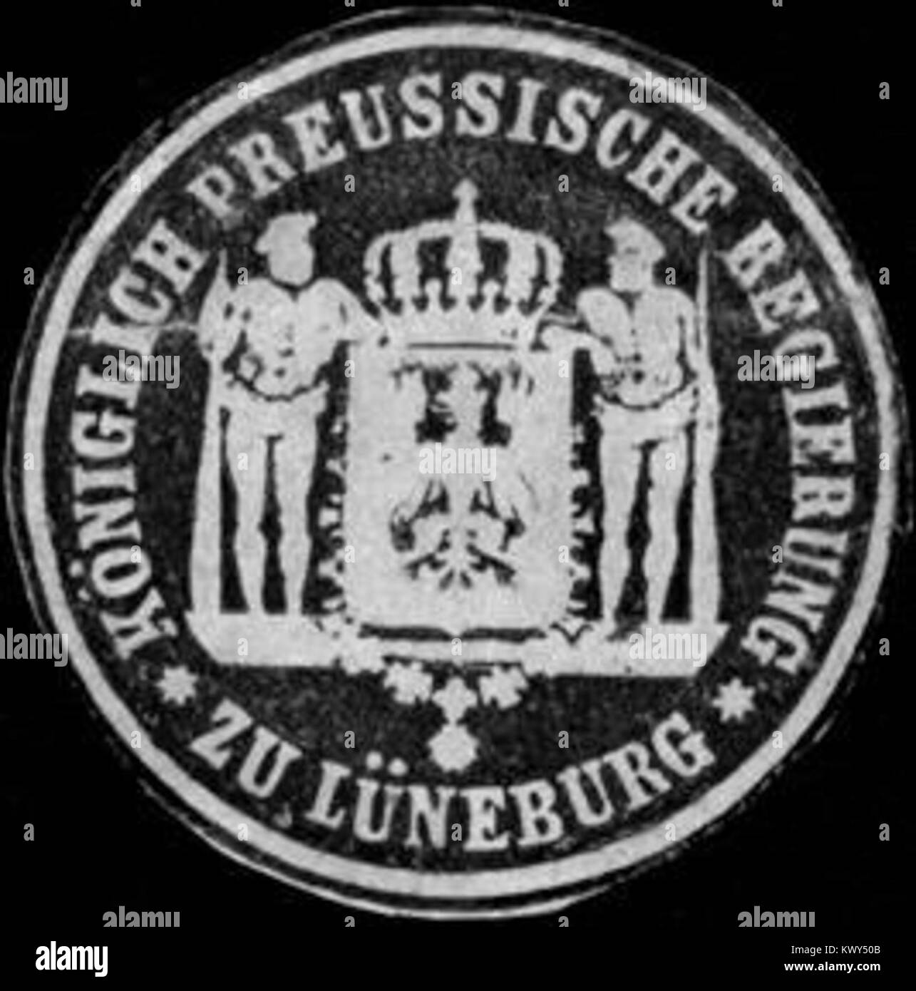 This seal from the Royal Prussian Government in Lüneburg is a ...