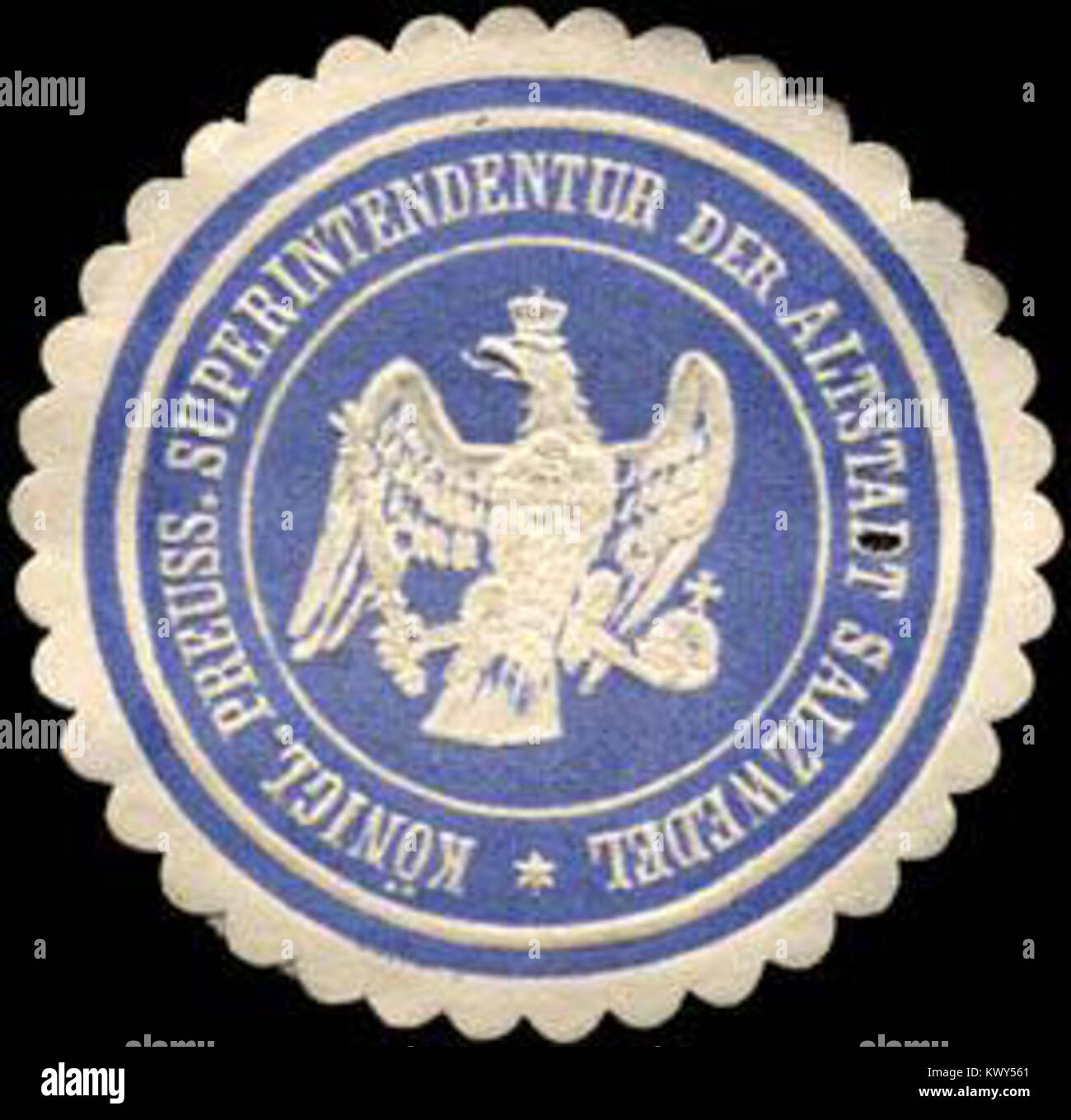 This seal mark belonged to the Royal Prussian Superintendent's office ...