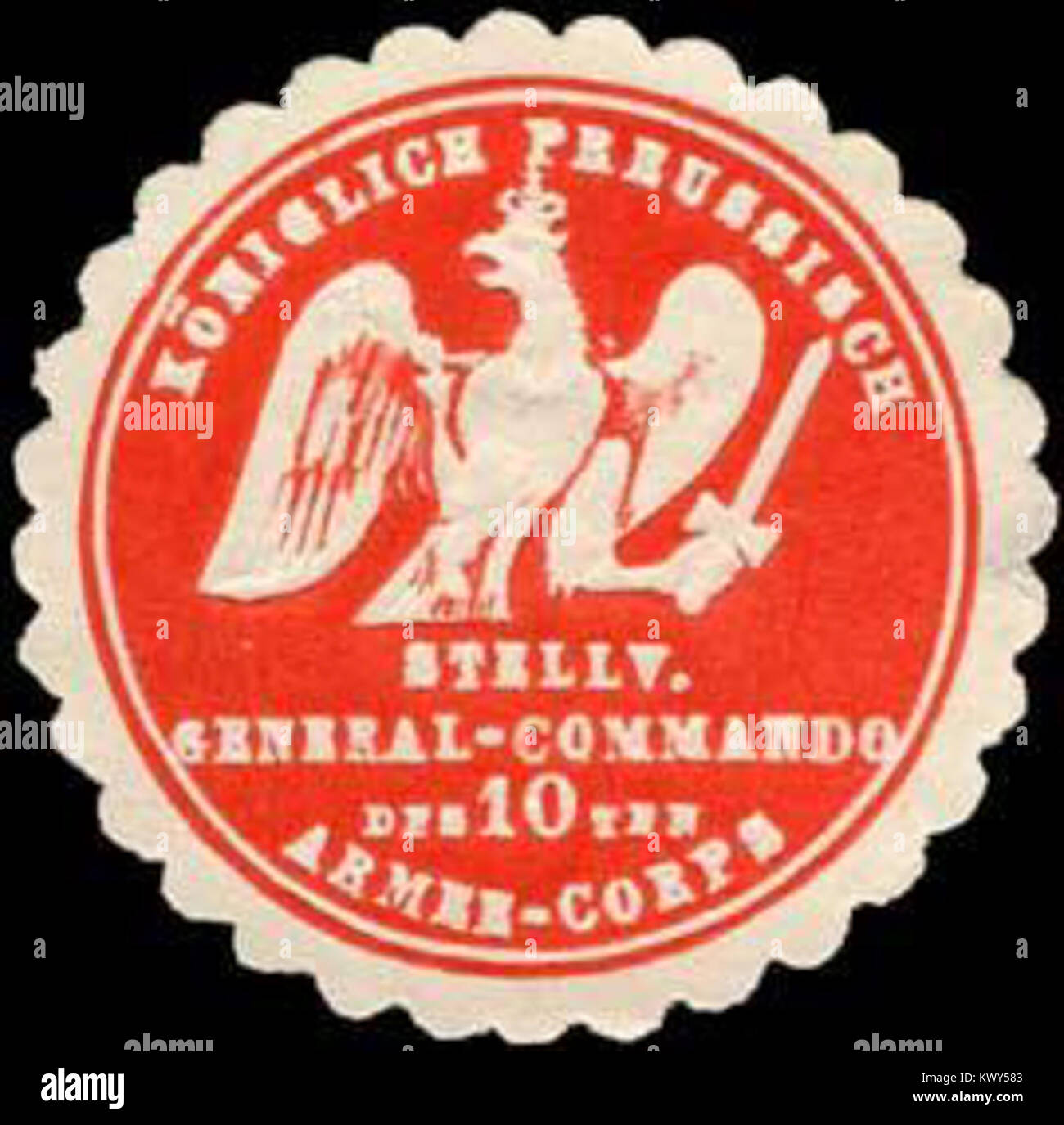 The image shows a sealing stamp of the Royal Prussian Deputy General ...