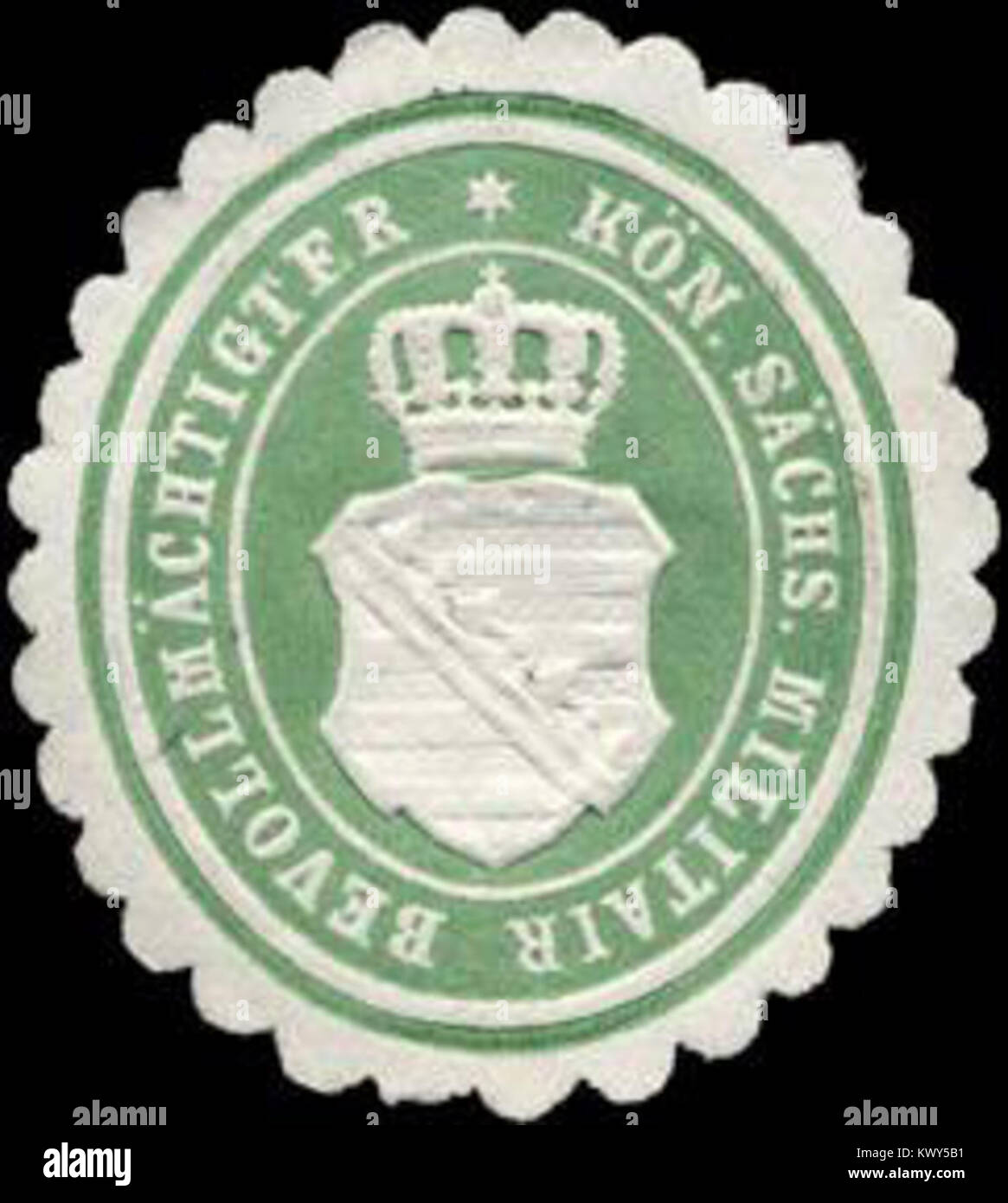 This seal represents the official emblem of the Royal Saxon Military ...