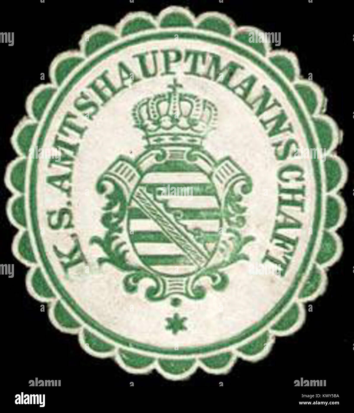 This is an image of a seal mark from the Royal Saxon Office of the ...