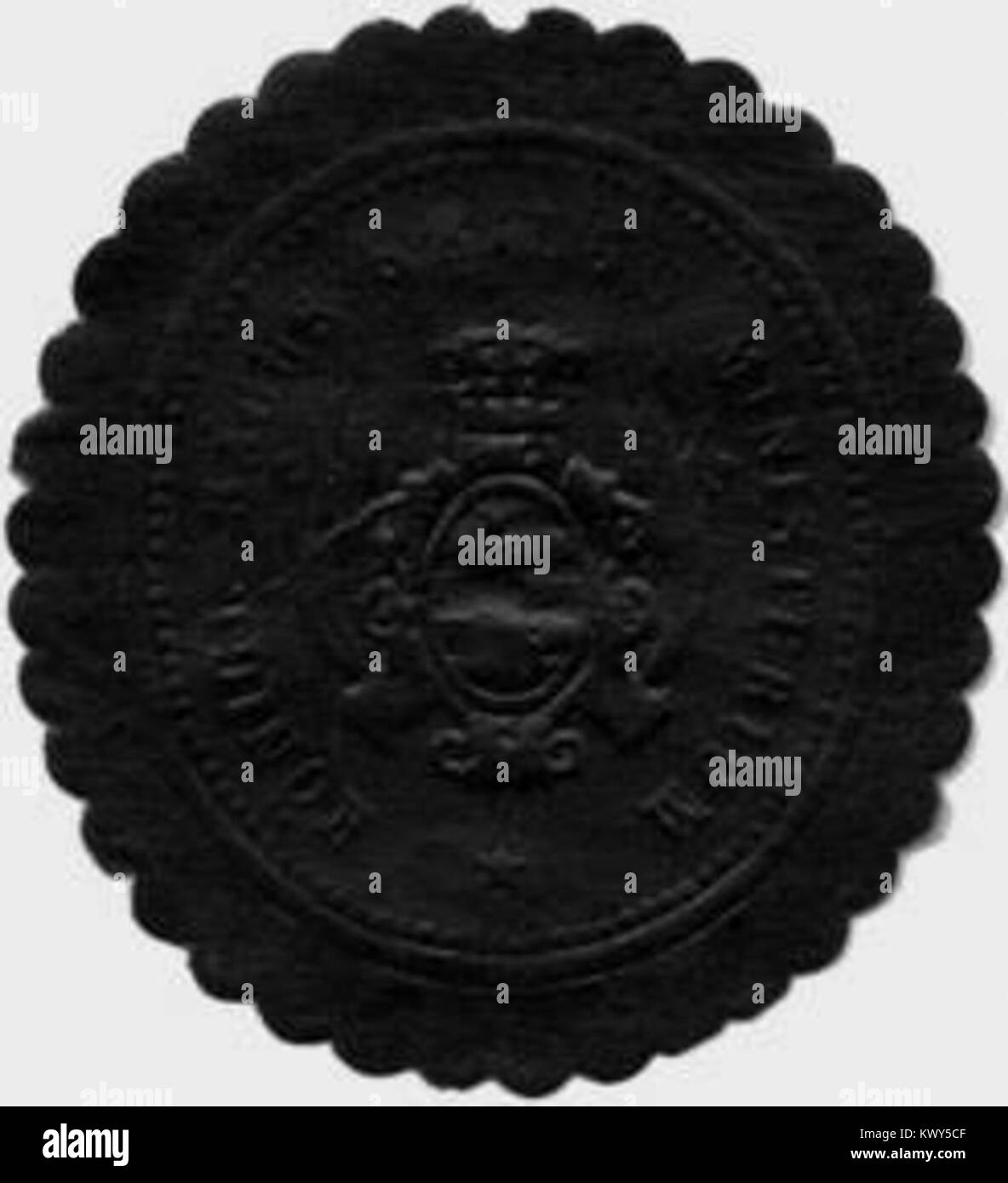 This image shows the seal of the Royal Saxon War Ministry, reflecting ...