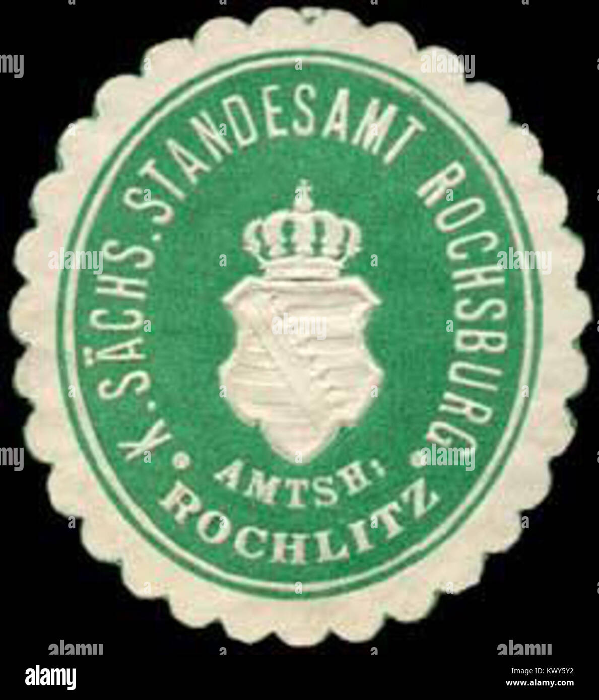 This seal mark refers to the official stamp used by the Royal Saxon ...