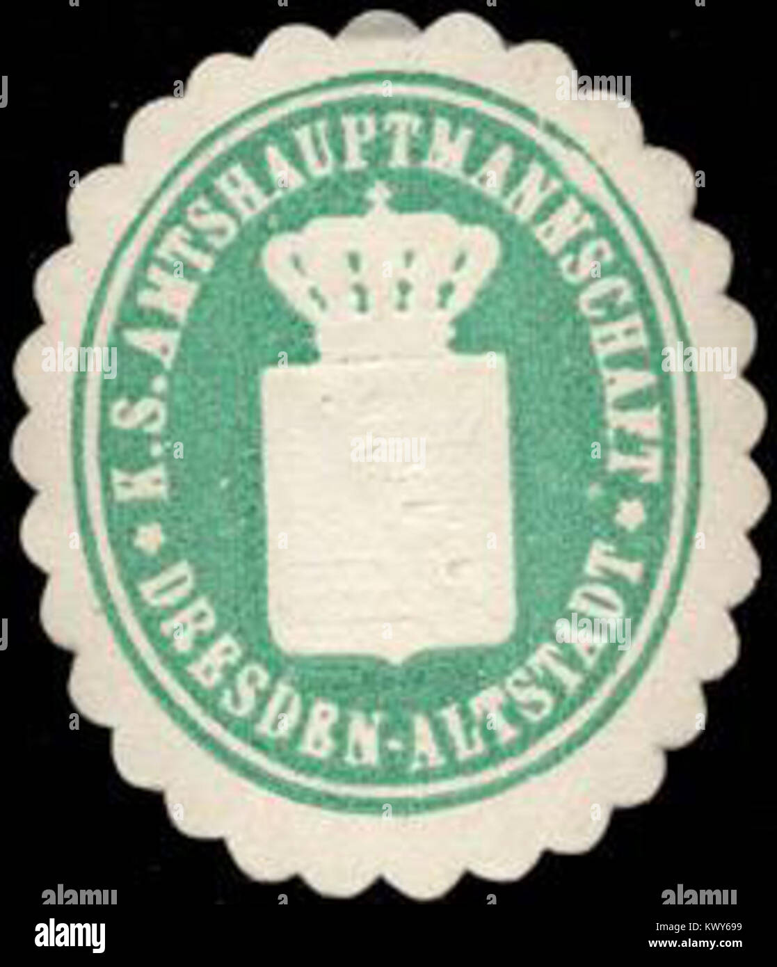 The Siegelmarke of the Königliche Sächsische Amtshauptmannschaft ...
