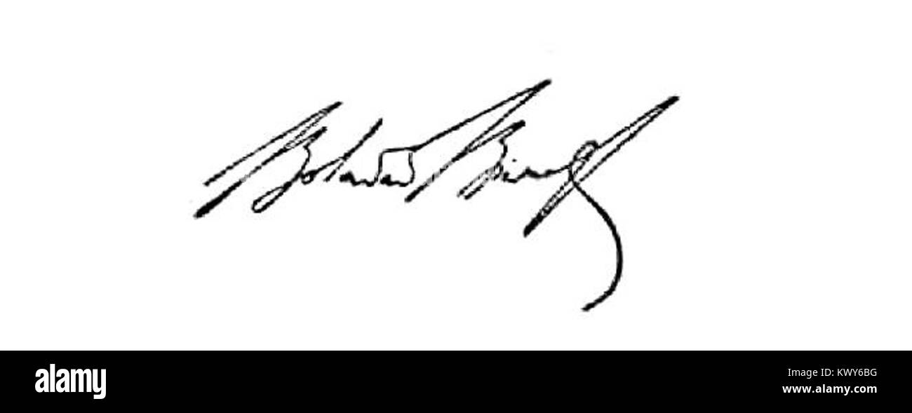 Signature of Bolesław Bierut (1948-07-12 Stock Photo - Alamy