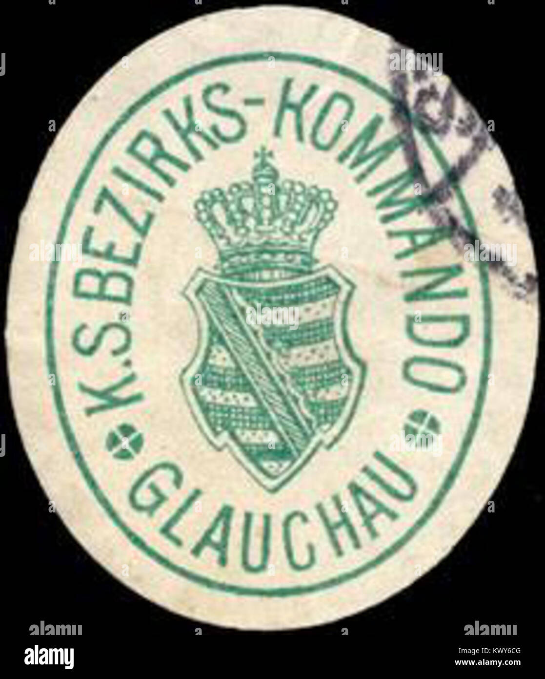 This image represents a seal from the Royal Saxon District Command in ...