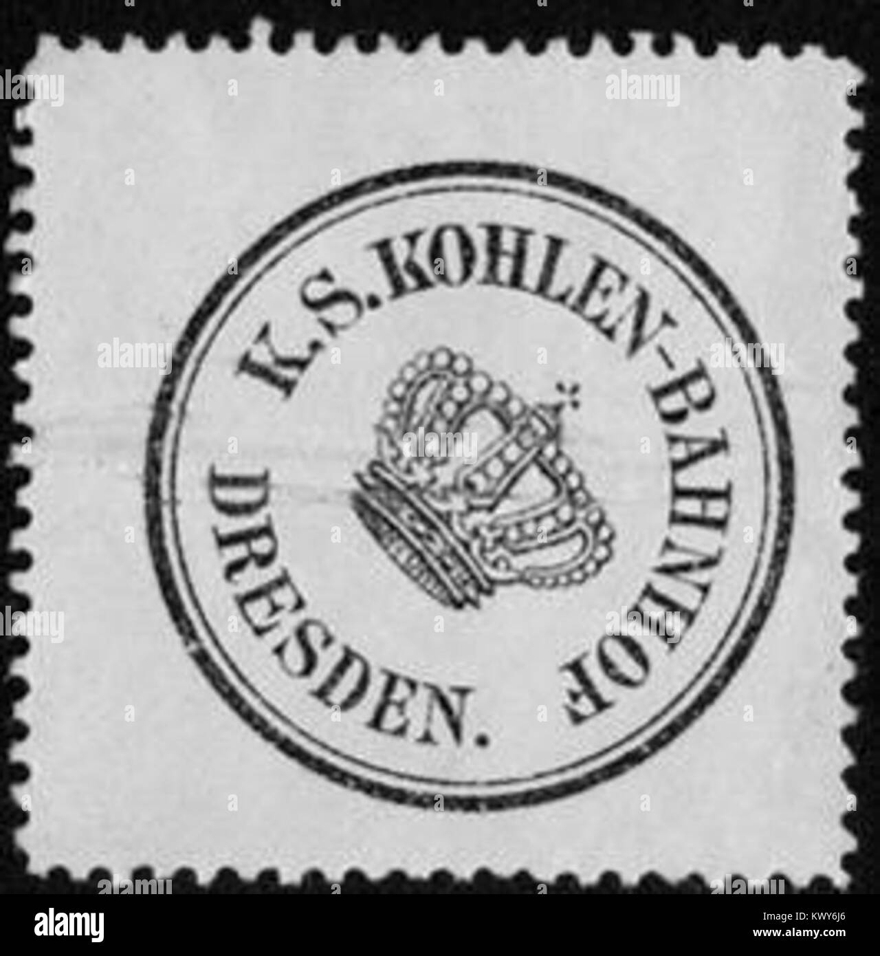 The 'Siegelmarke Königlich Sächsische Kohlen' is a historical seal used ...