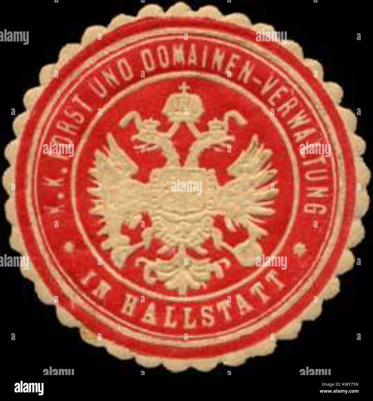 A seal mark used by the K.K. Forestry and Domain Administration in ...