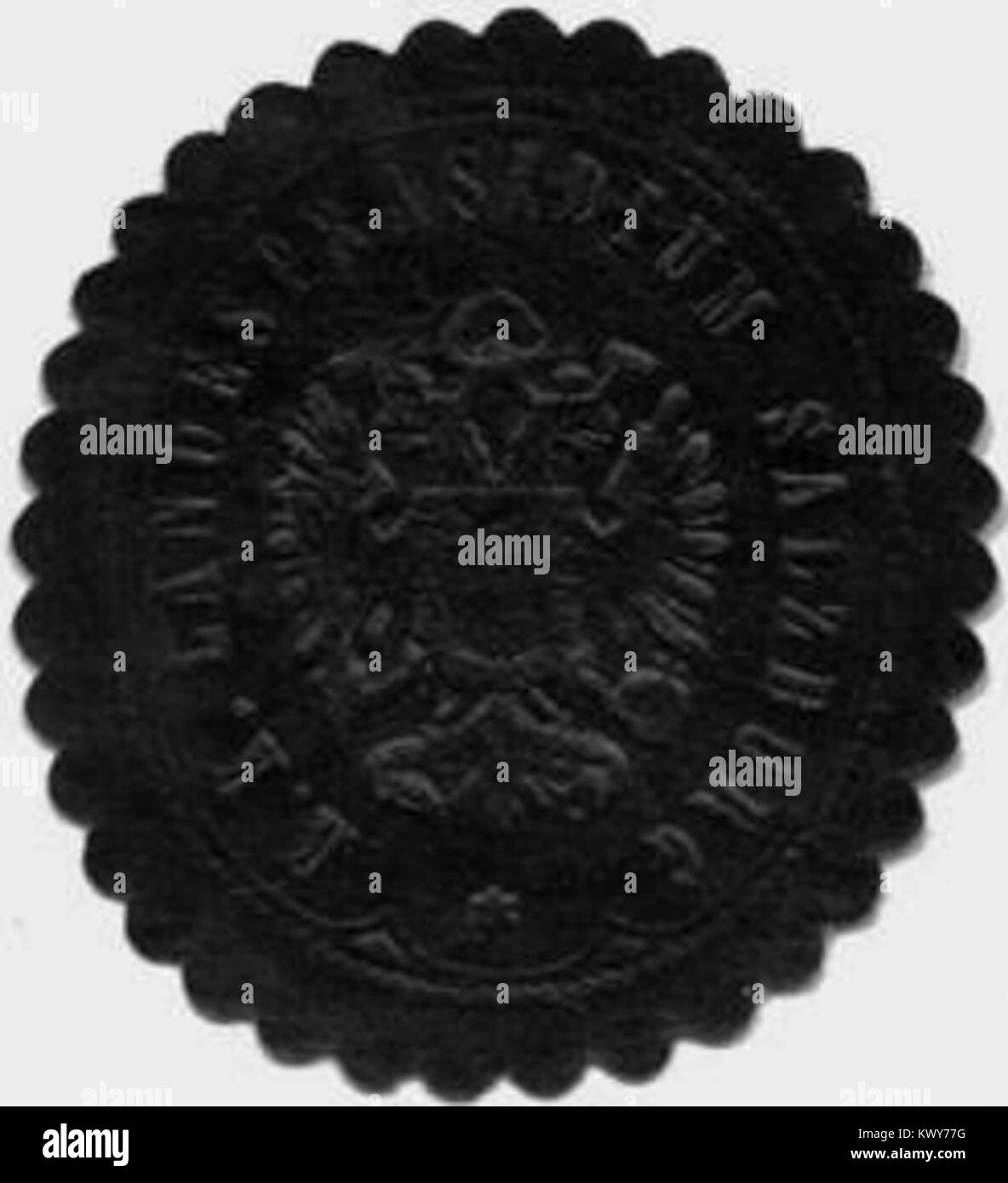 This seal represents the K.K. Landespräsidium of Salzburg, an official ...
