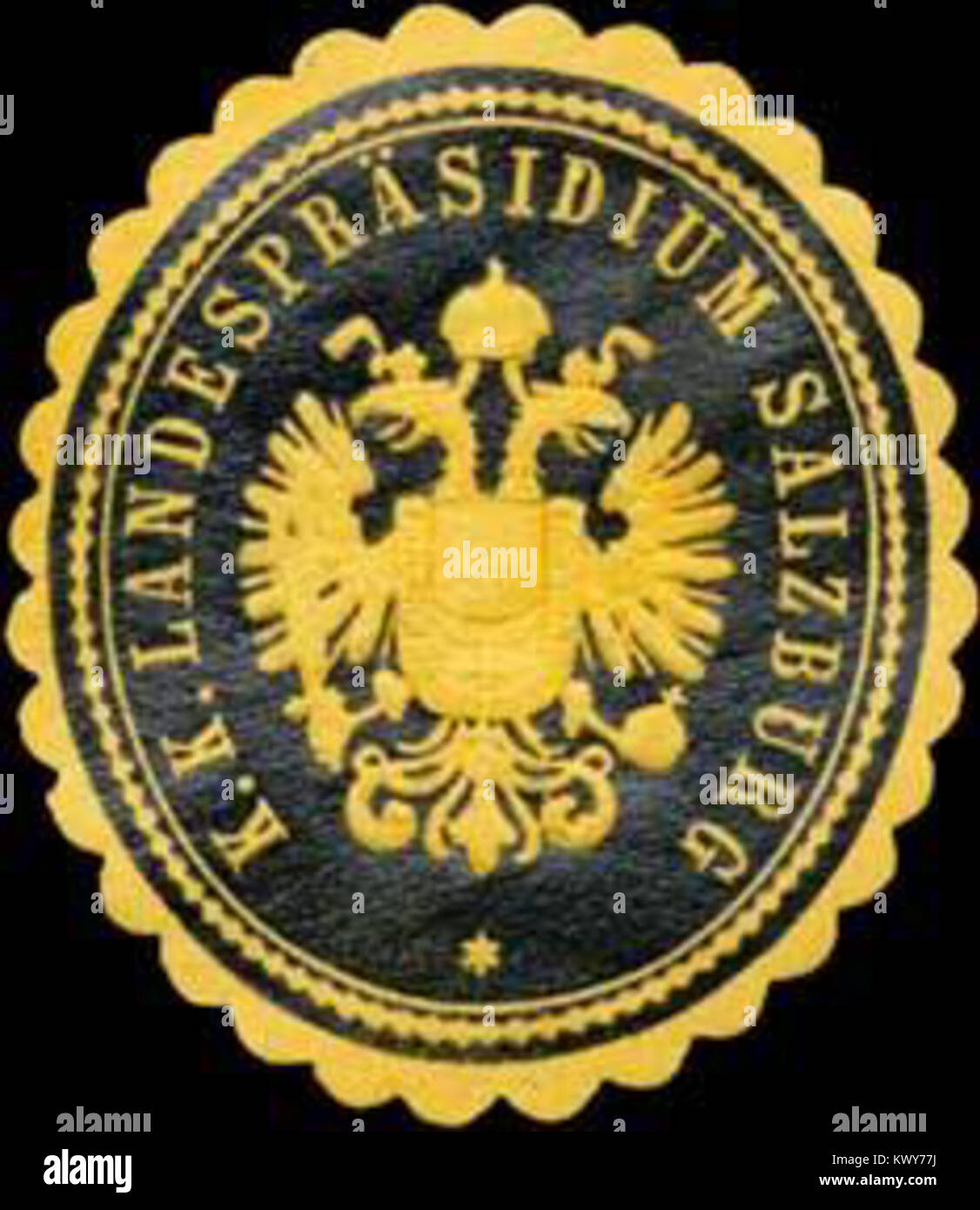 This is the seal of the K.K. Landespräsidium in Salzburg, Austria ...