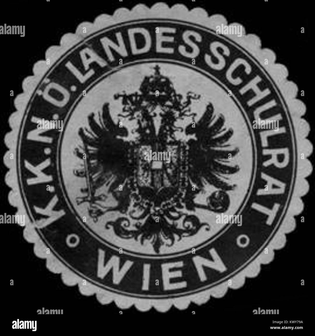 This seal from the K.K. N. Landesschulrat (Regional School Council) in ...