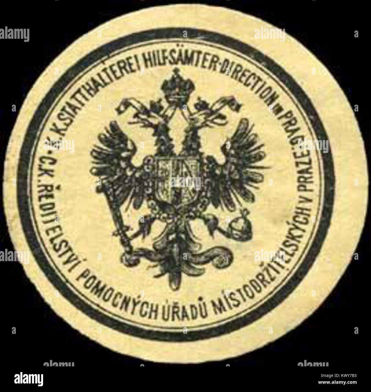 An image of a seal or stamp from the K.K. Statthalterei Hilfsmärker ...