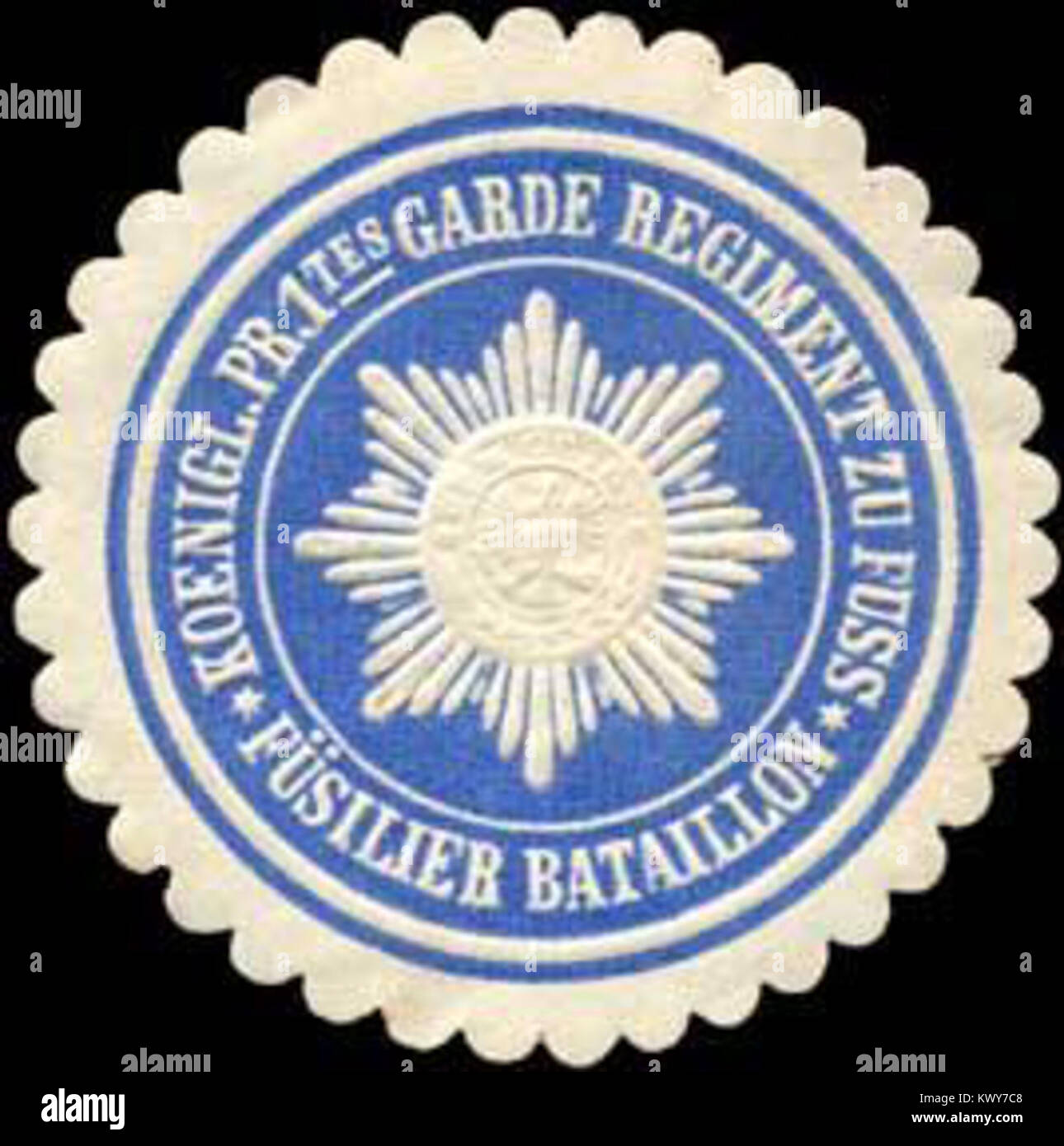 Seal of the Prussian Guard, 1st Foot Regiment and Fusilier Battalion ...
