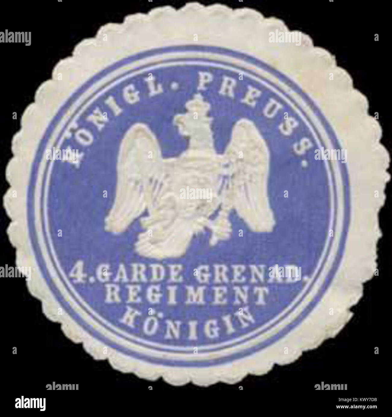 Seal of the Royal Prussian 4th Guard Grenadier Regiment “Queen,” a ...