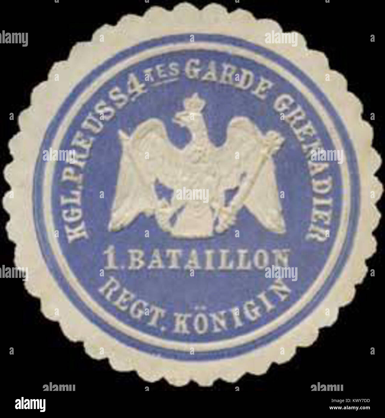 This seal belongs to the 4th Guards Grenadier Regiment of the Prussian ...