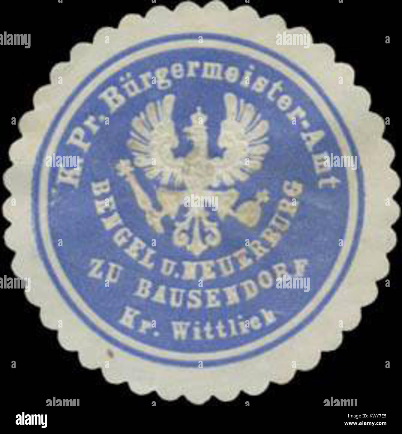 Siegelmarke K.Pr. Bürgermeister-Amt Bengel und Neuerburg zu Bausendorf ...