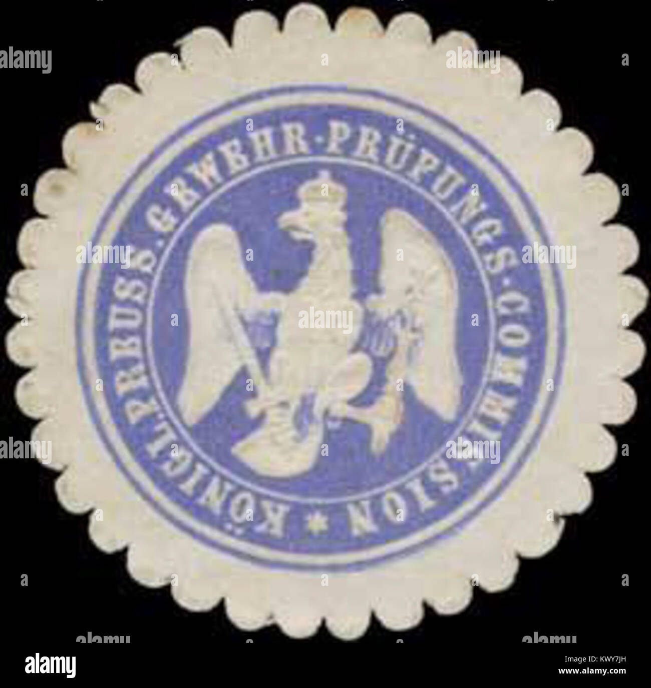 A tax stamp from the K.Pr. Gewehr-Prüfungs-Commission, possibly related ...