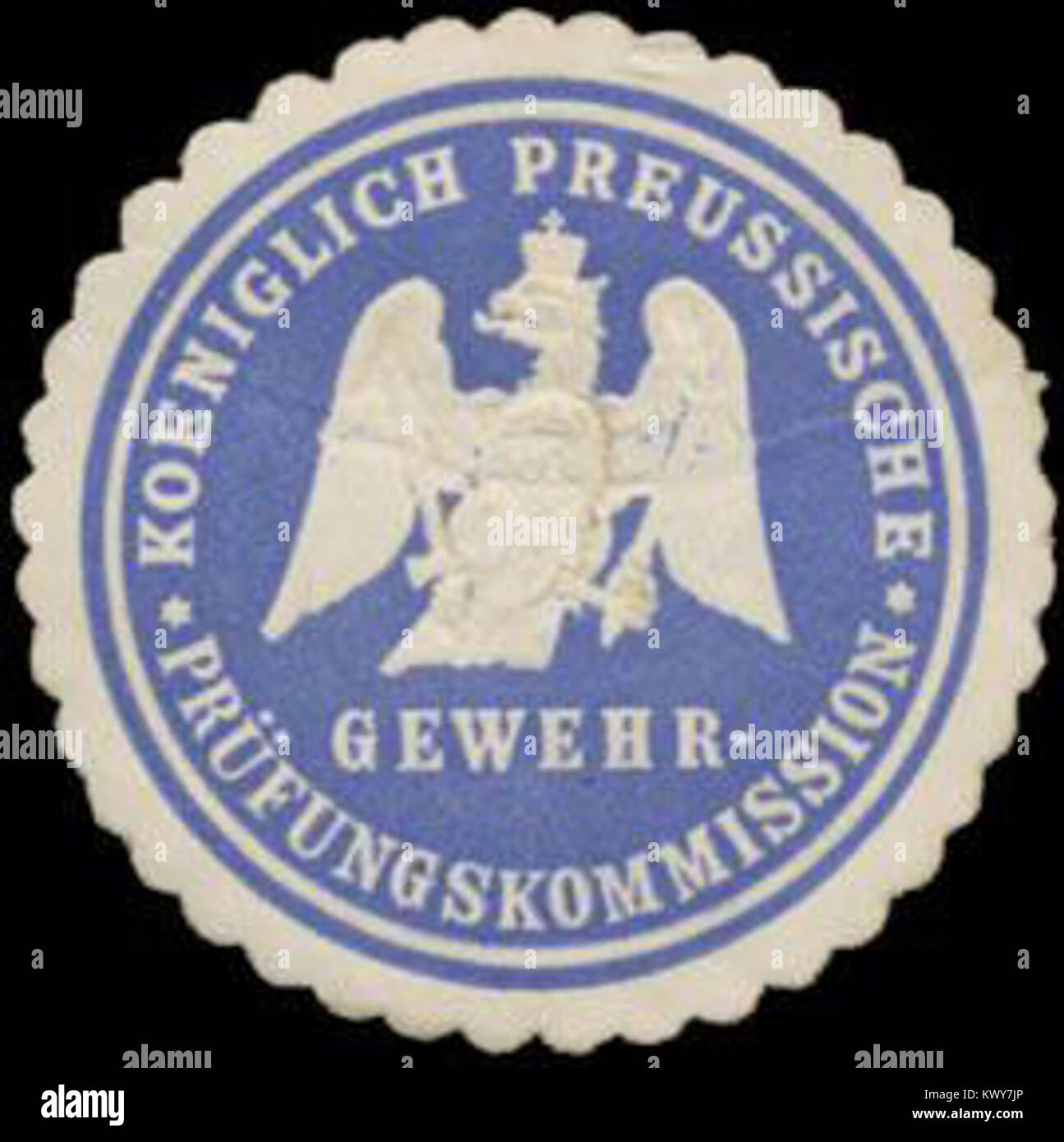 Seal mark from the Prussian Weapons Testing Commission, used for ...