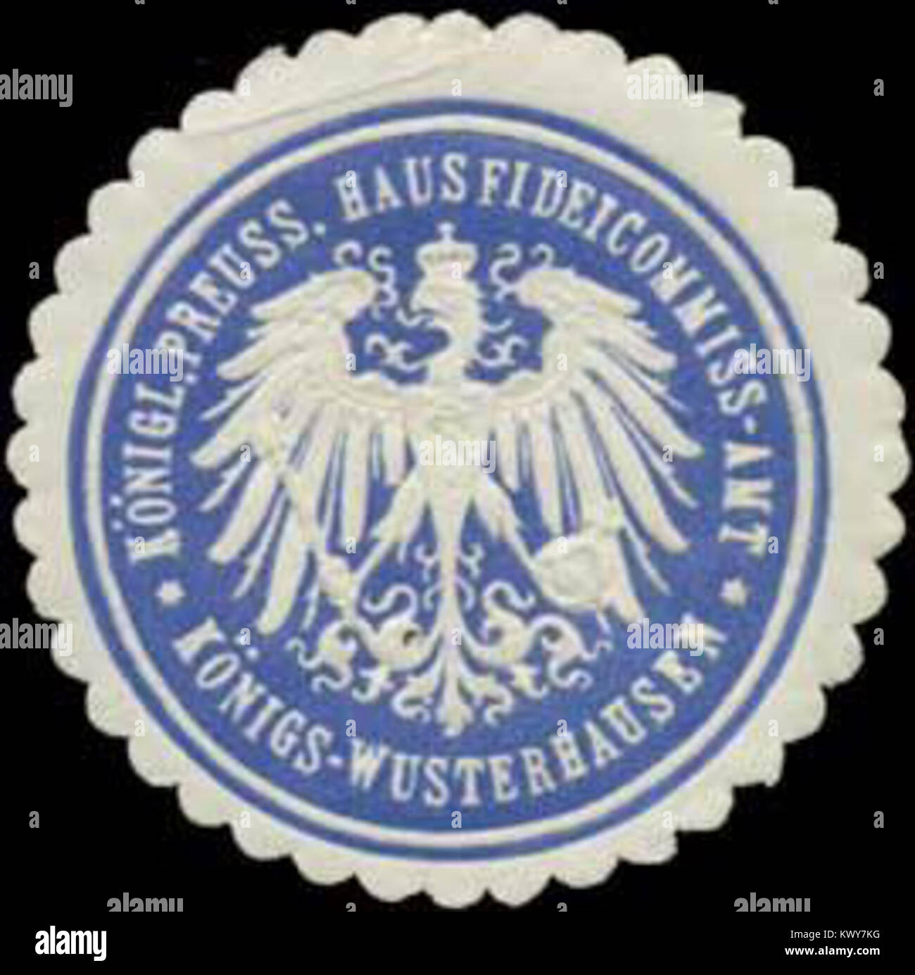 This is a seal mark from the Prussian House Trust Office of Königs ...
