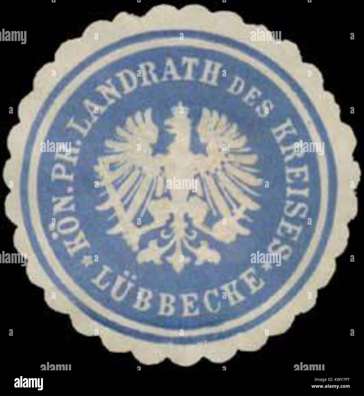 This seal mark represents the K.Pr. Landrath (District President) of ...