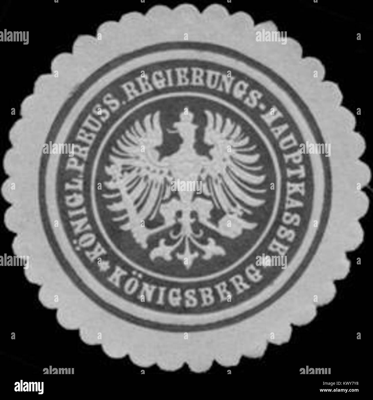 This seal from the Royal Prussian Government's Main Treasury Office in ...