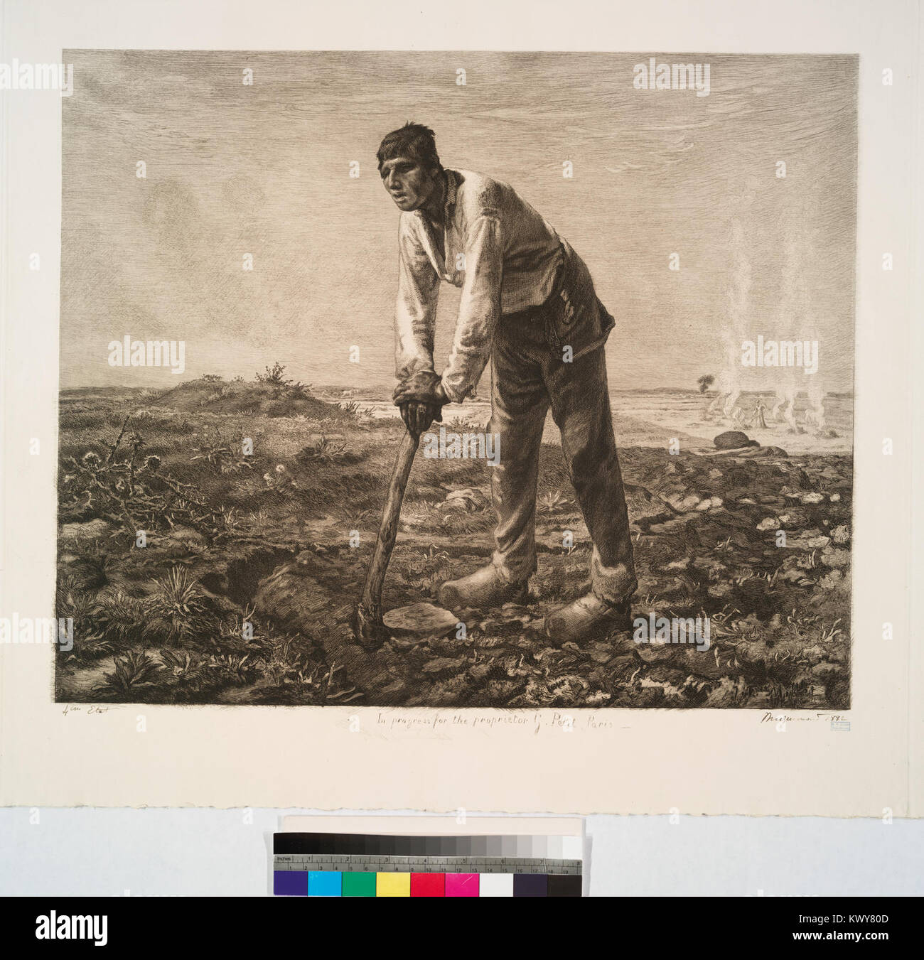 The artwork, titled 'Labor' or 'The Peasant with the Hoe,' is inspired ...