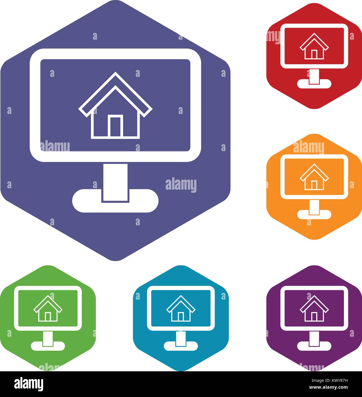 Layout of house icons set Stock Vector Image & Art - Alamy