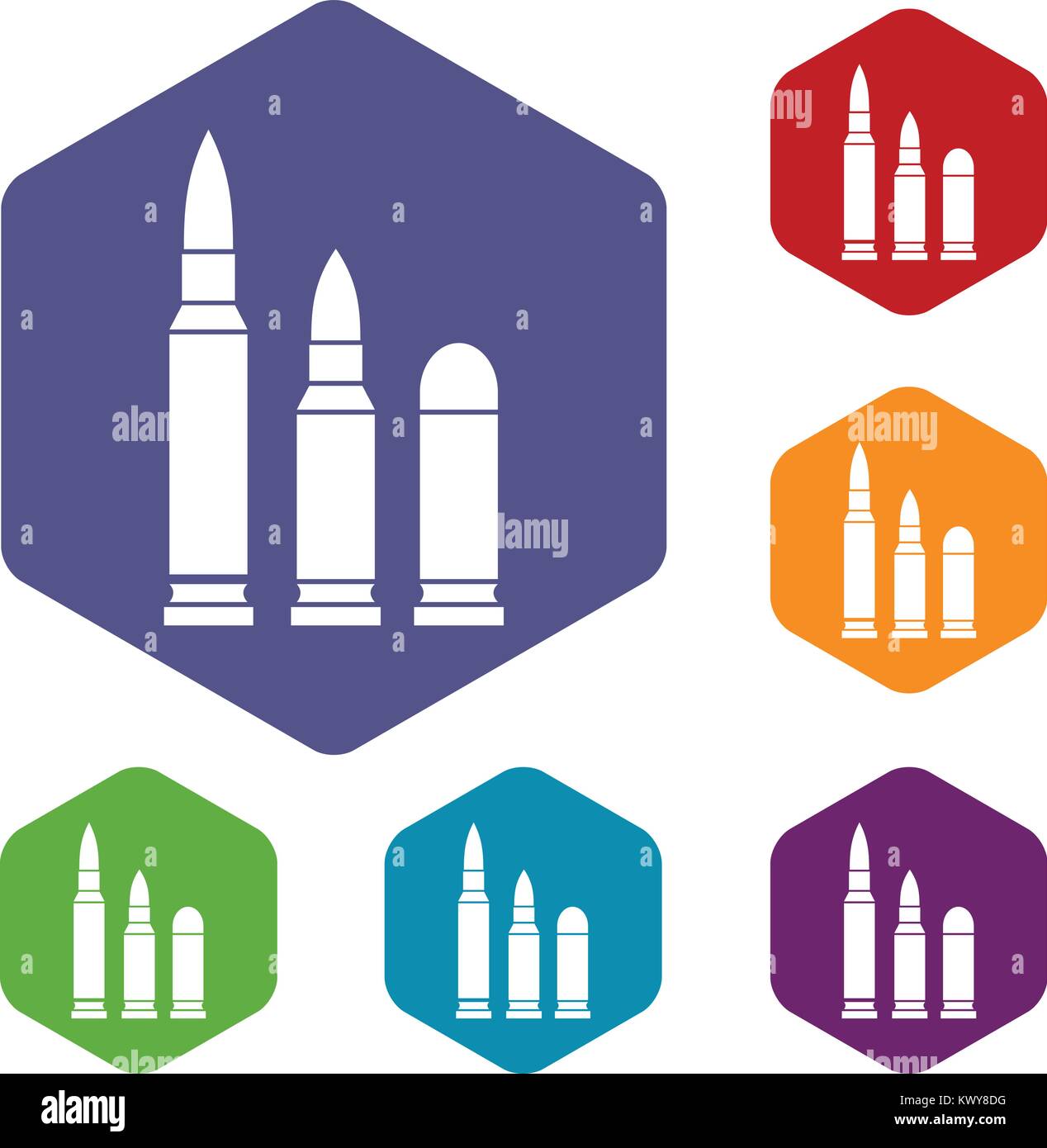 Bullets icons set Stock Vector Image & Art - Alamy