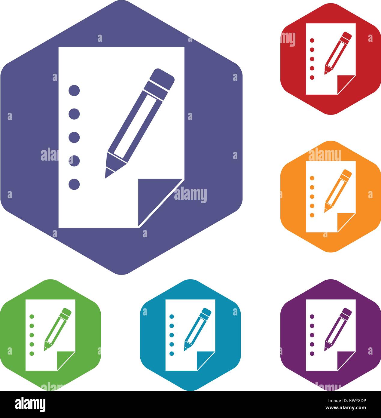 Notebook icons set Stock Vector Image & Art - Alamy