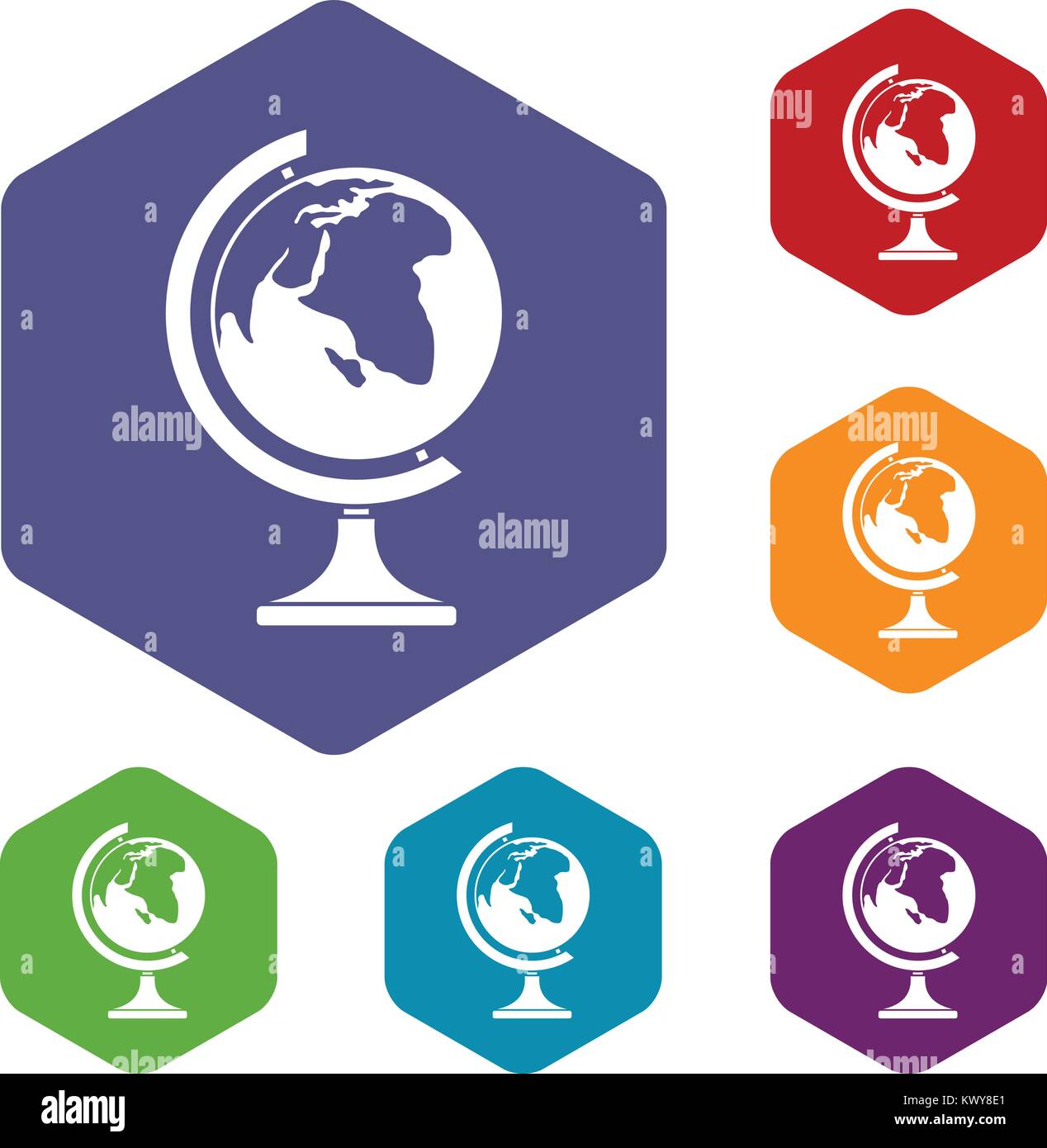 Globe icons set Stock Vector Image & Art - Alamy