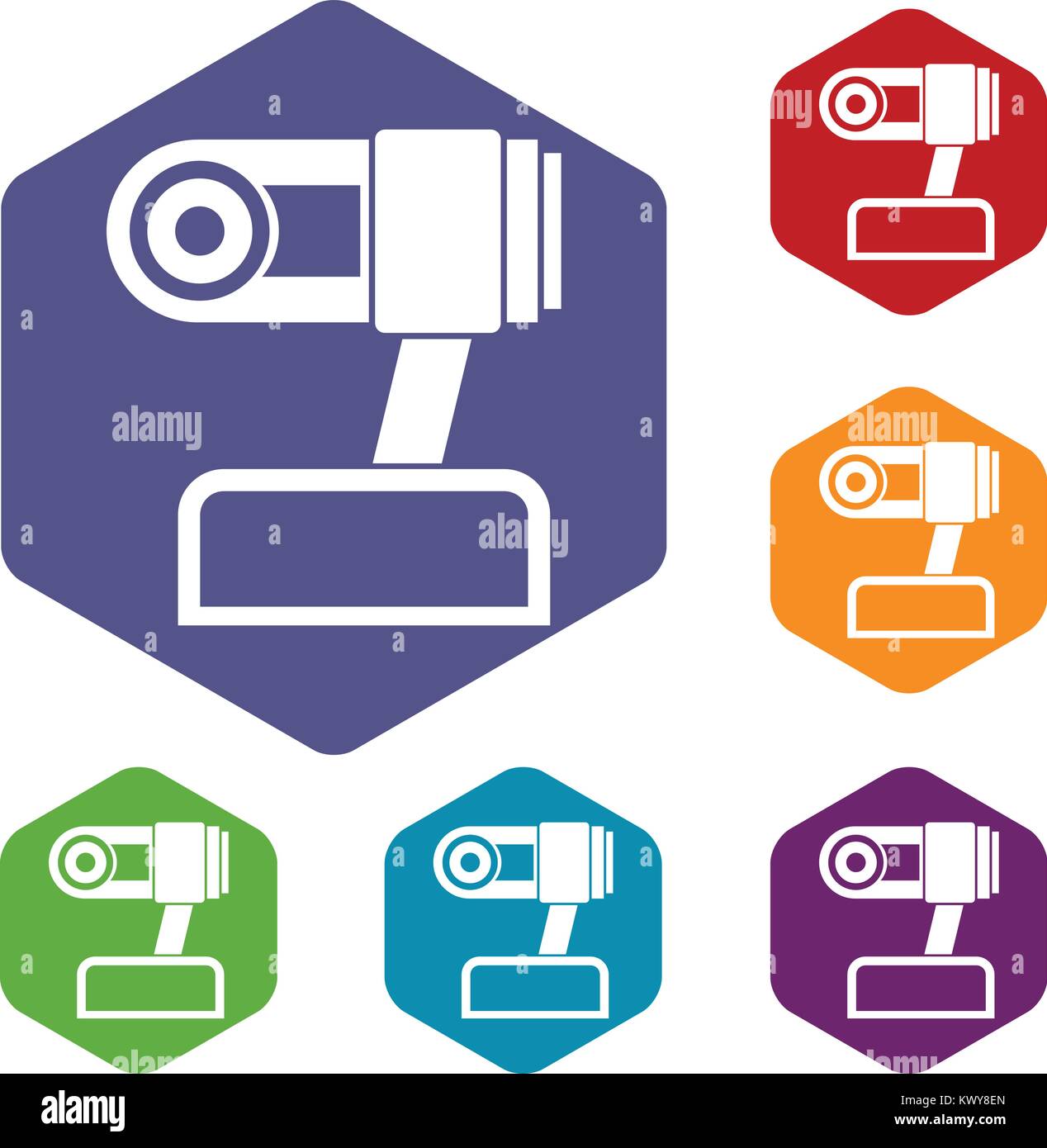 Webcam icons set Stock Vector Image & Art - Alamy