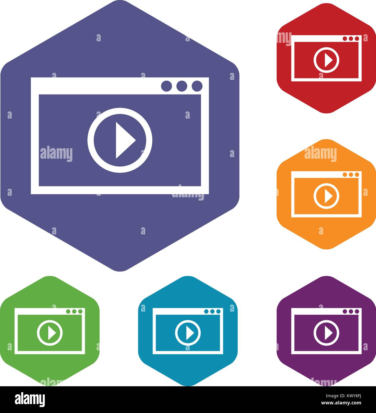 Program for video playback icons set Stock Vector Image & Art - Alamy