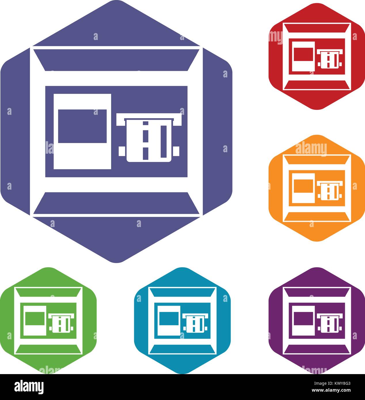 ATM icons set Stock Vector Image & Art - Alamy