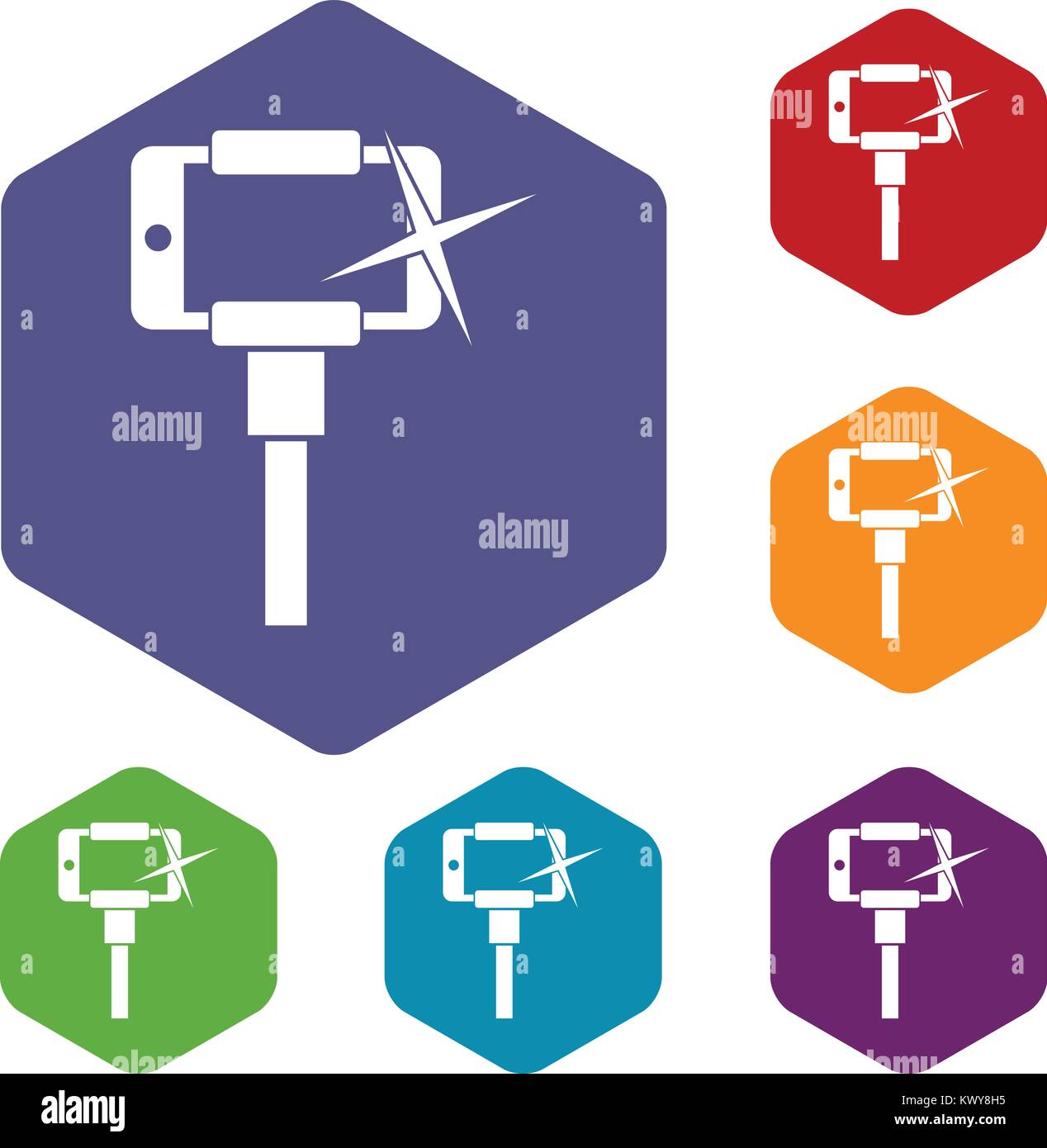 Taking pictures on smartphon icons set Stock Vector Image & Art - Alamy