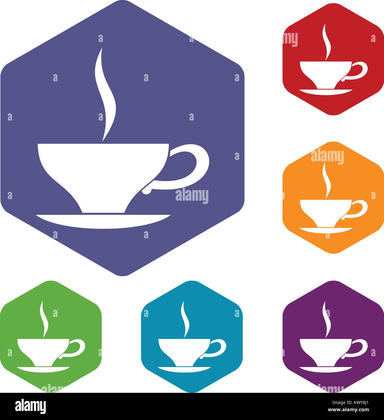 Cup of tea icons set Stock Vector Image & Art - Alamy