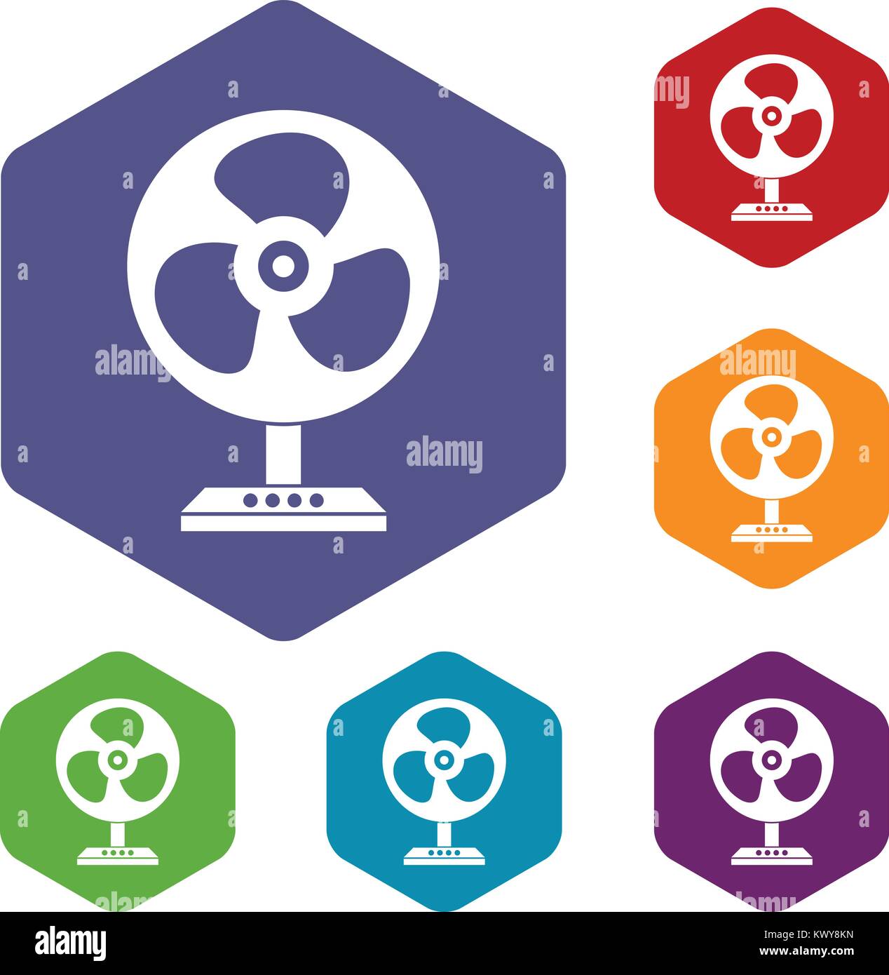 Fan icons set Stock Vector Image & Art - Alamy