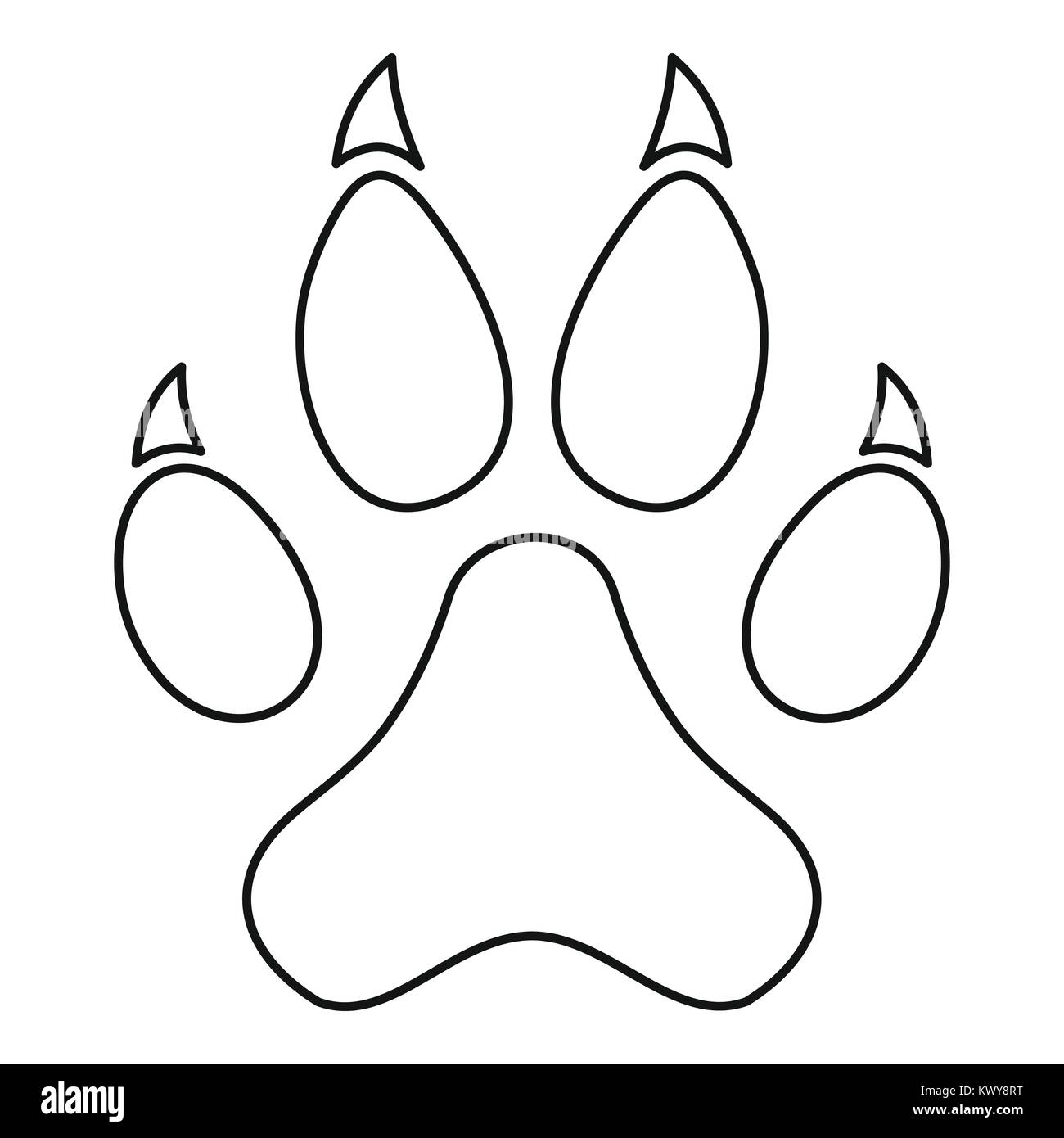 Cat Paw Print Outline