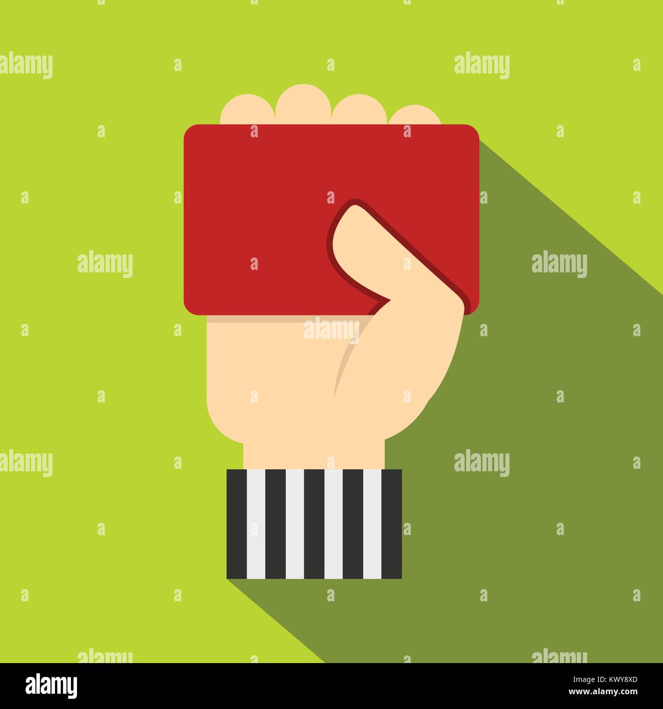 Hand of soccer referee showing red card icon Stock Vector Image & Art ...