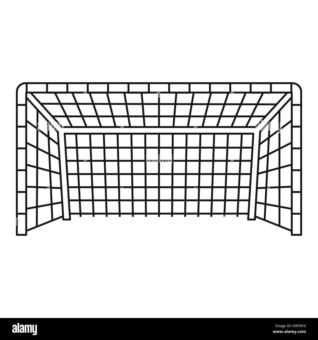 Soccer goal lawn black Cut Out Stock Images & Pictures - Alamy
