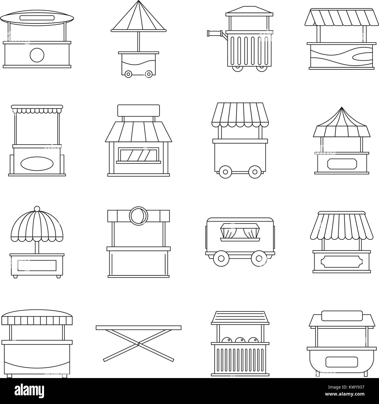 Hawker street food market Stock Vector Images - Alamy