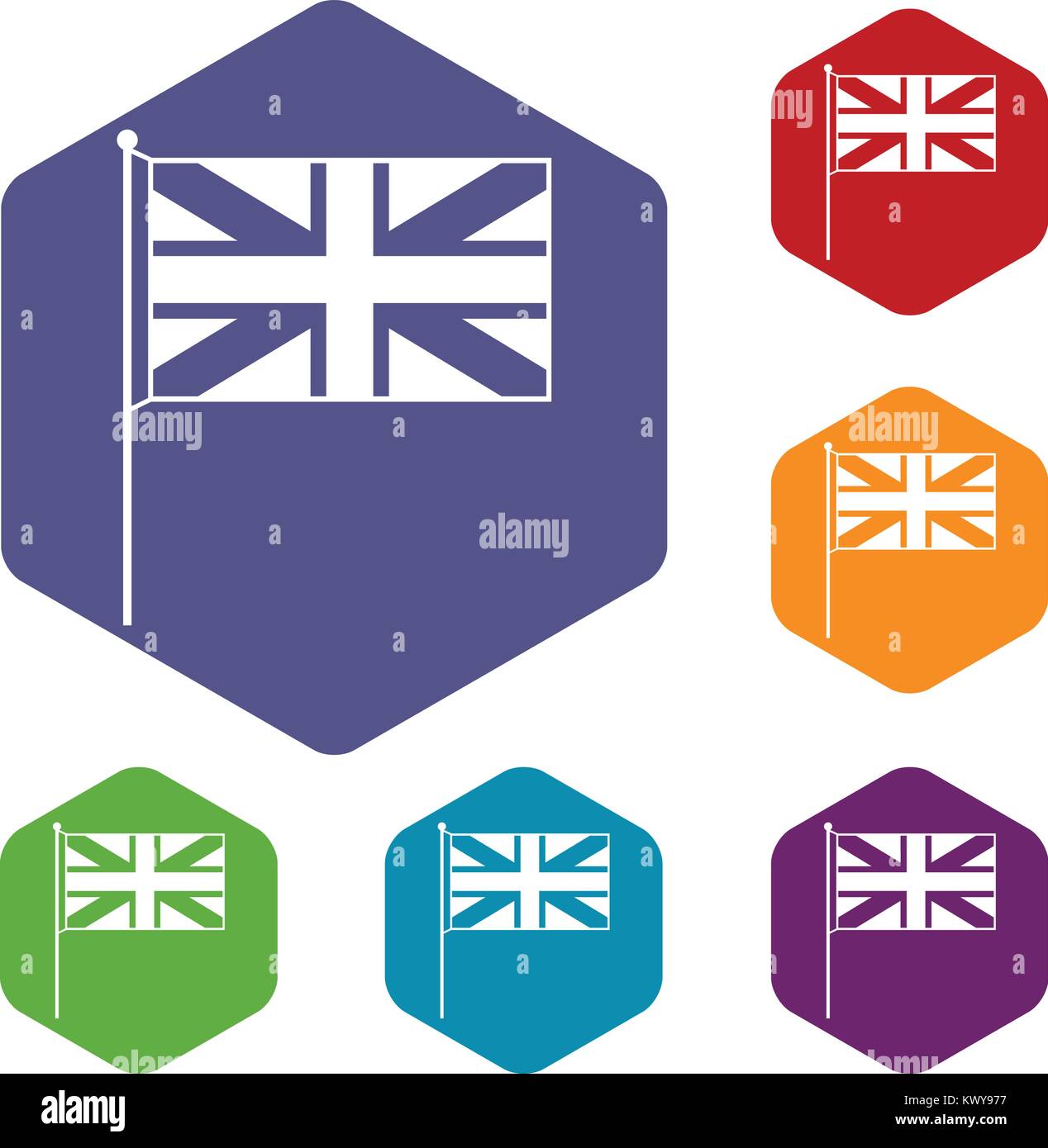 UK flag icons set Stock Vector Image & Art - Alamy