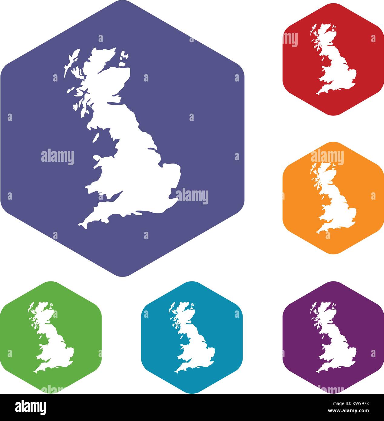 Map Of Great Britain Atlas High Resolution Stock Photography and Images ...