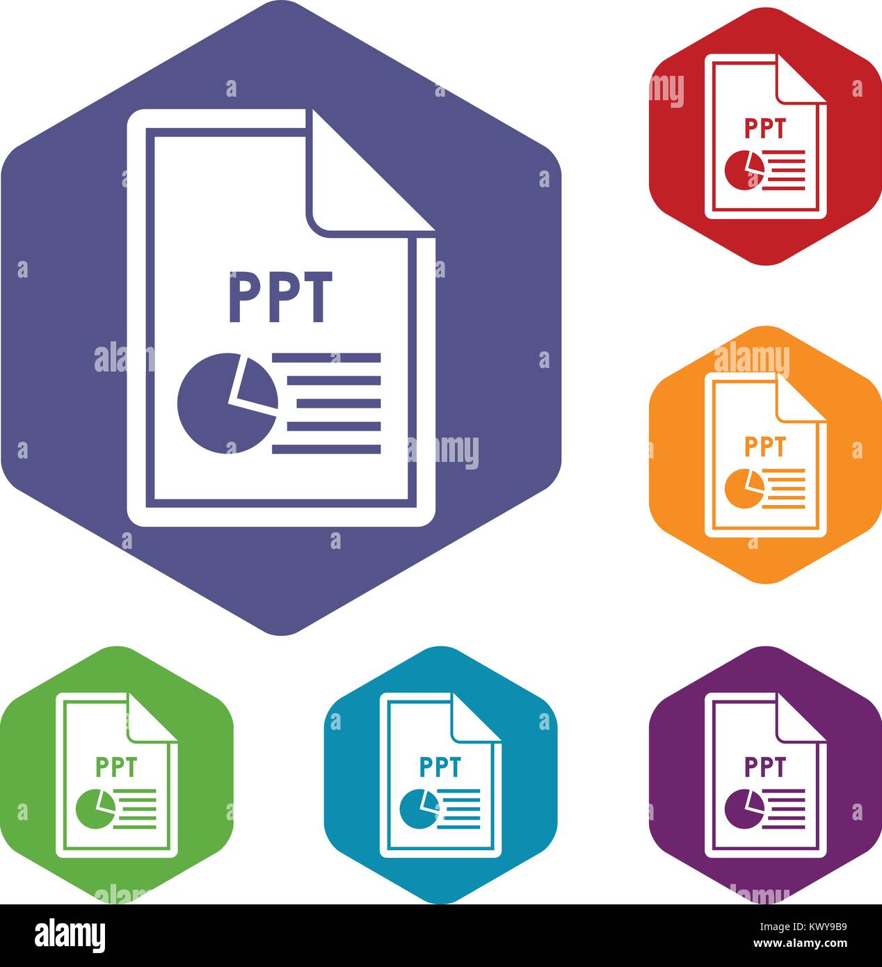 File PPT icons set Stock Vector Image & Art - Alamy