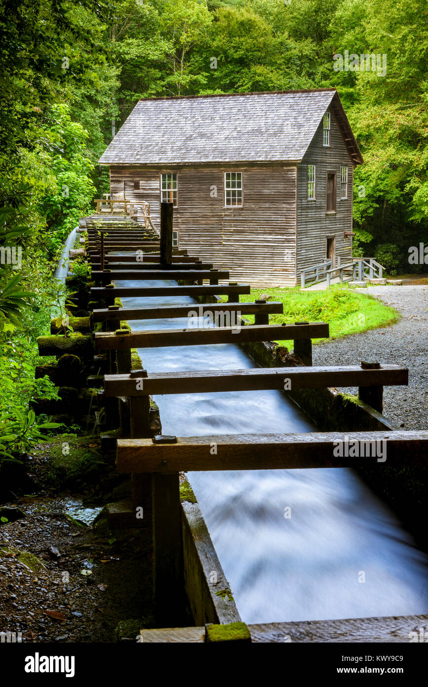 Mingus Grist Mill in Great Smoky Mountains National Park Stock Photo ...