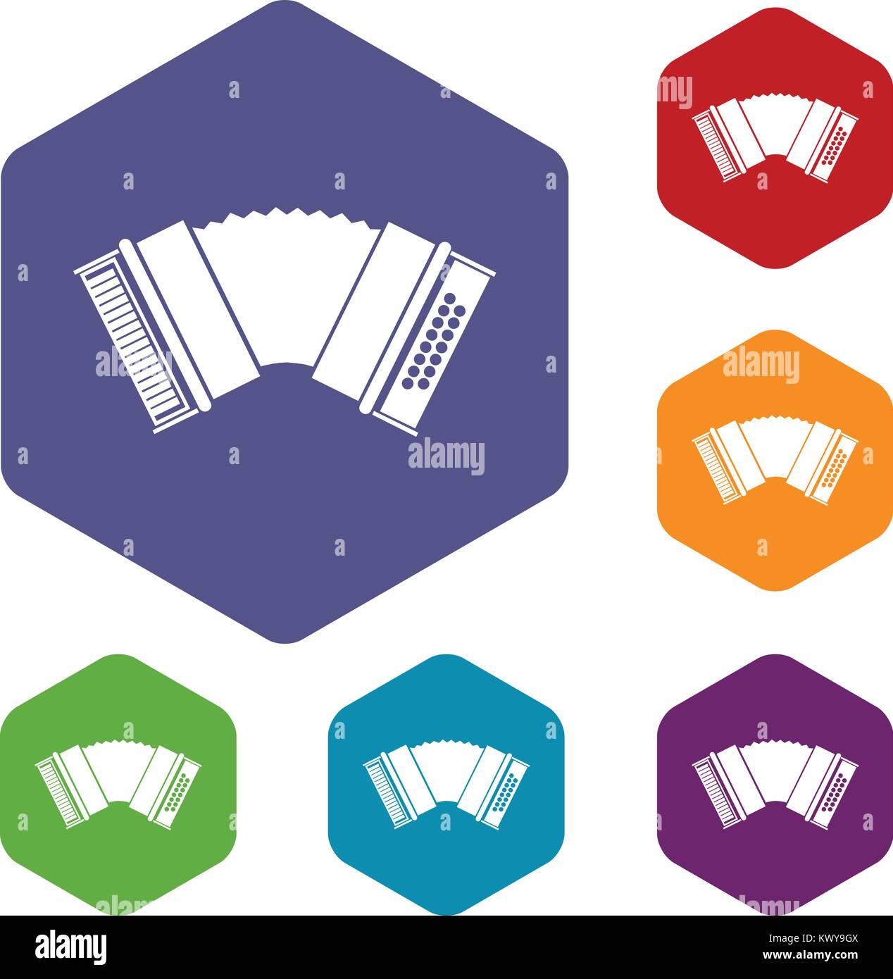 Accordion icons set Stock Vector Image & Art - Alamy