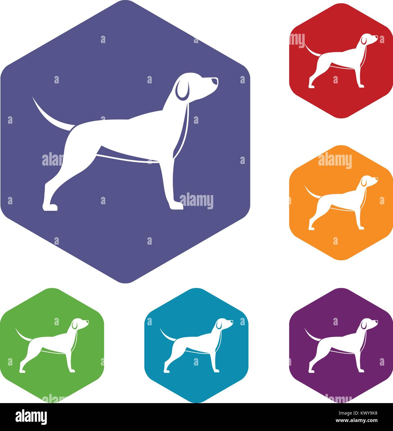 Dog icons set Stock Vector Image & Art - Alamy